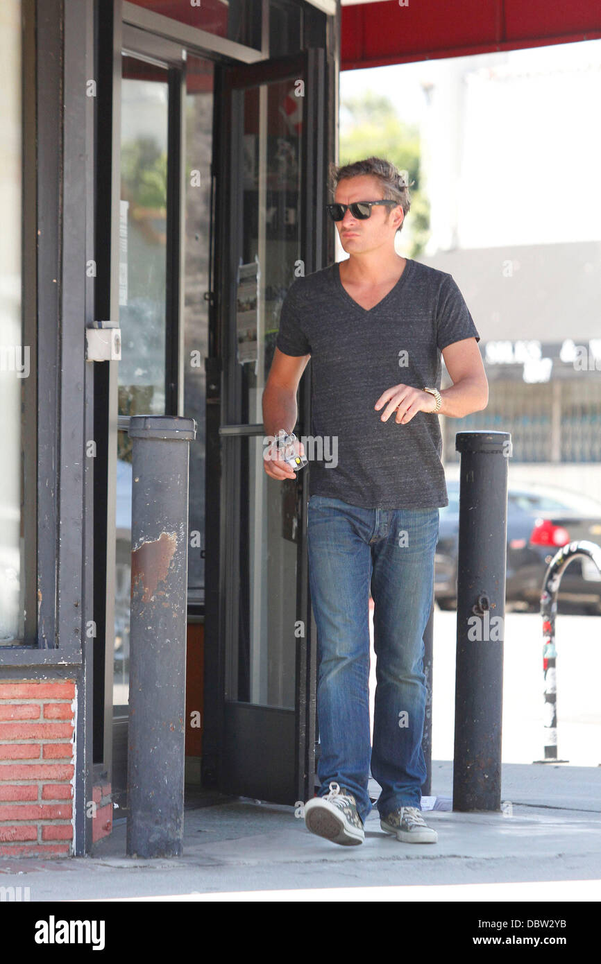 Baltazar Getty exits a bicycle store in Beverly Hills Beverly Hills ...