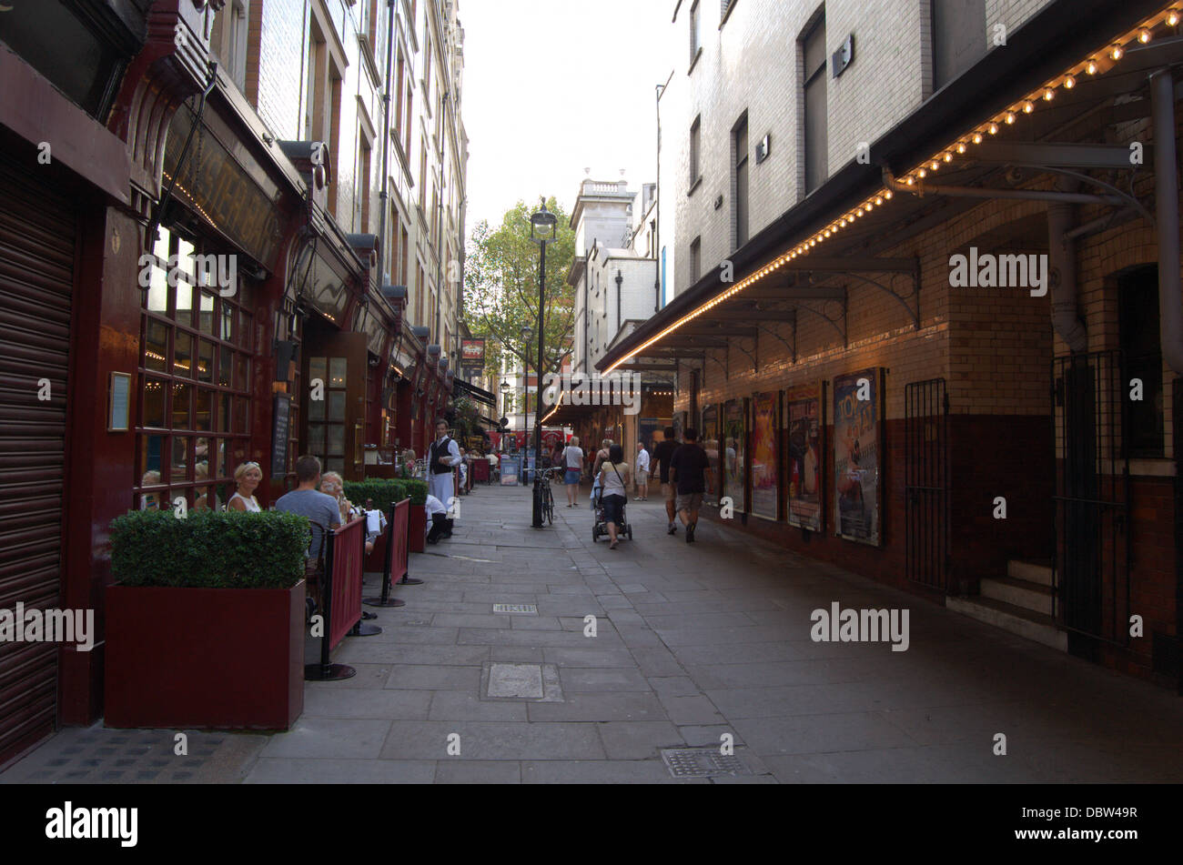 Narrow lane near Leicester Square in London, England Stock Photo - Alamy