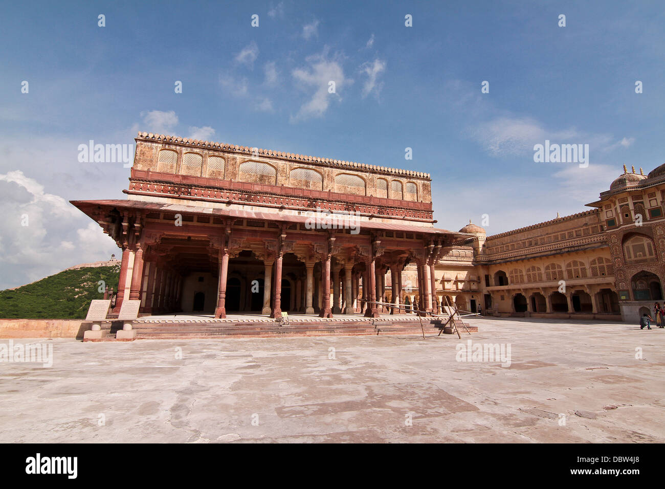Interior courtyard of Amer Fort in Amer Rajasthan India Stock Photo - Alamy
