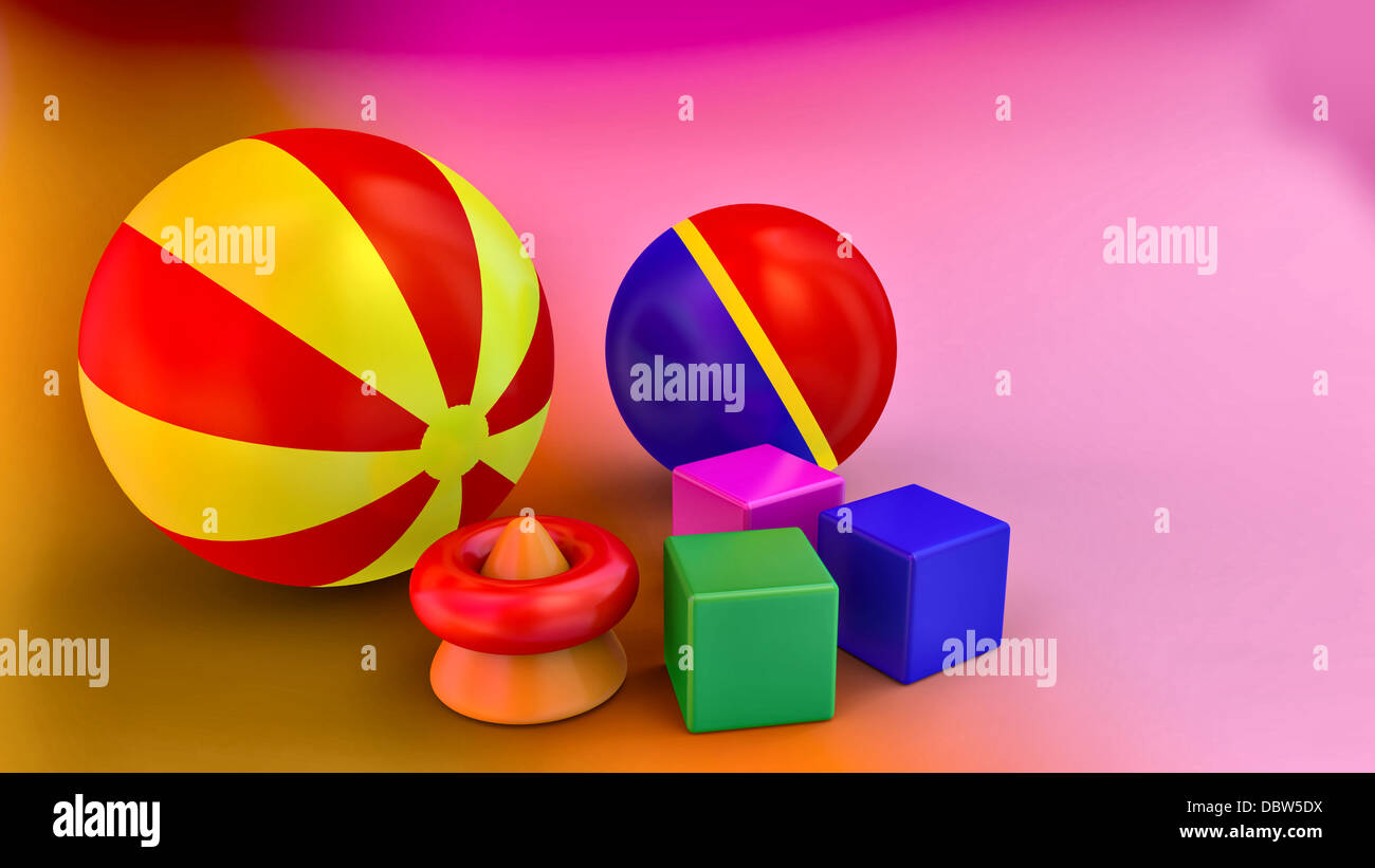 3D rendering toys Stock Photo - Alamy