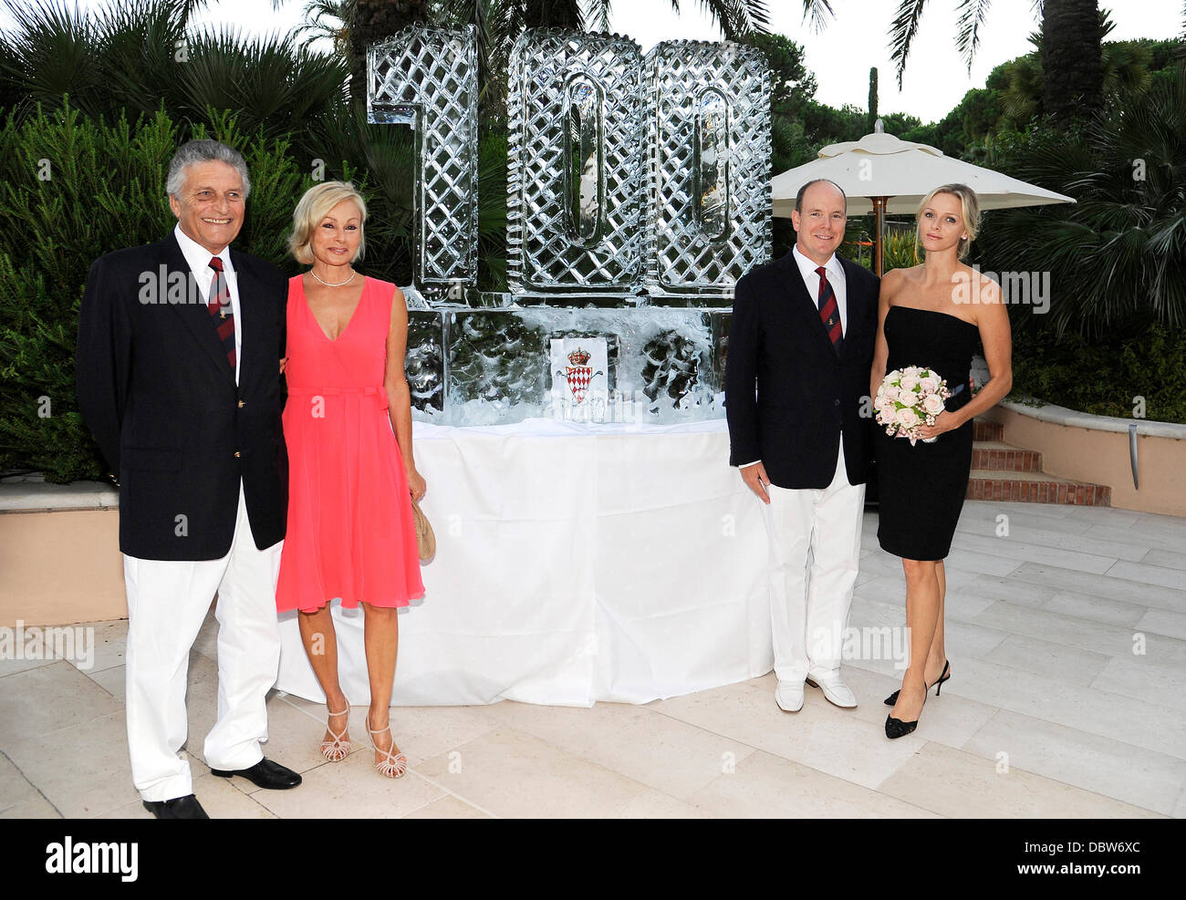 Prince Albert of Monaco and his wife Princess Charlene with guests ...