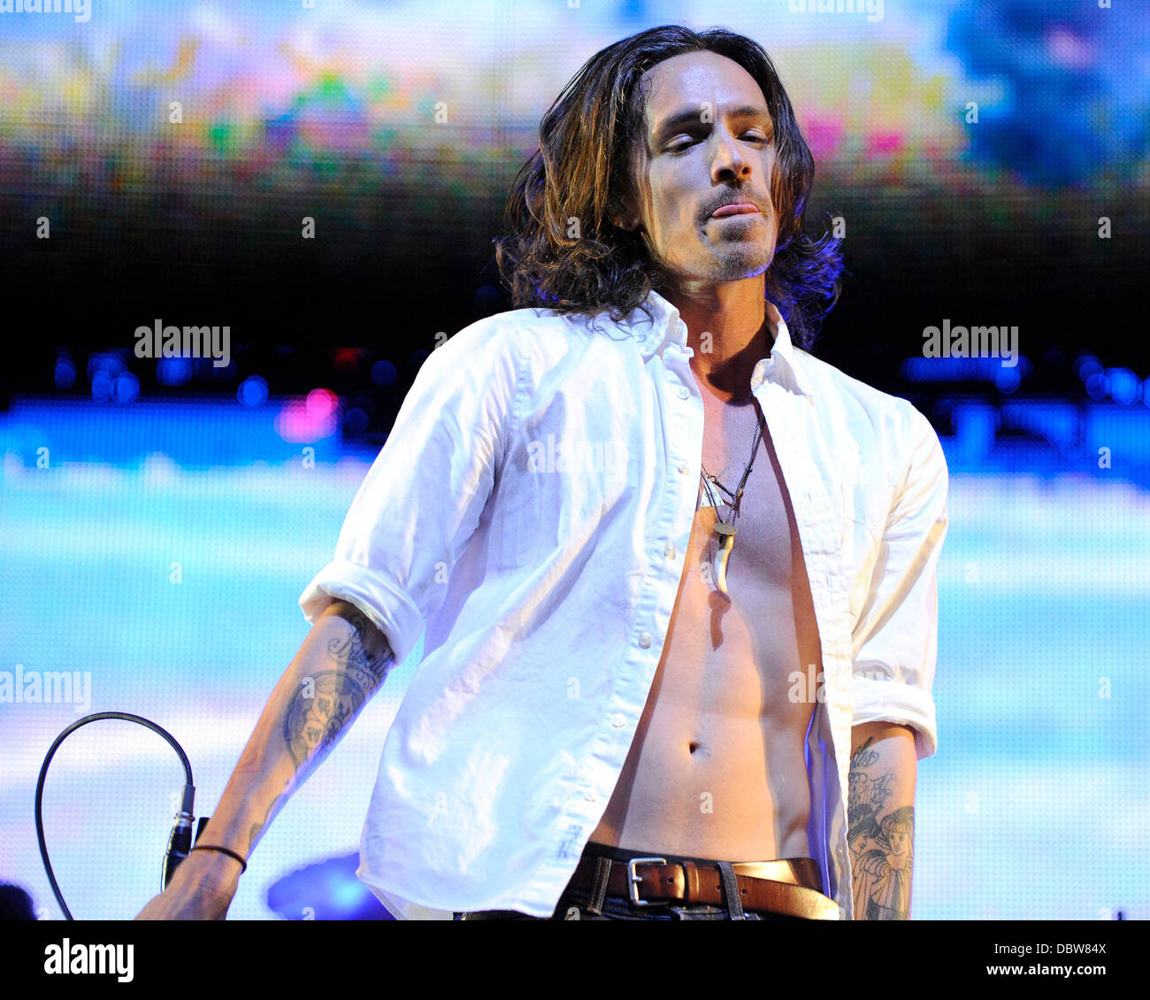 Brandon Boyd Incubus performs at the Molson Canadian Amphitheatre Stock ...