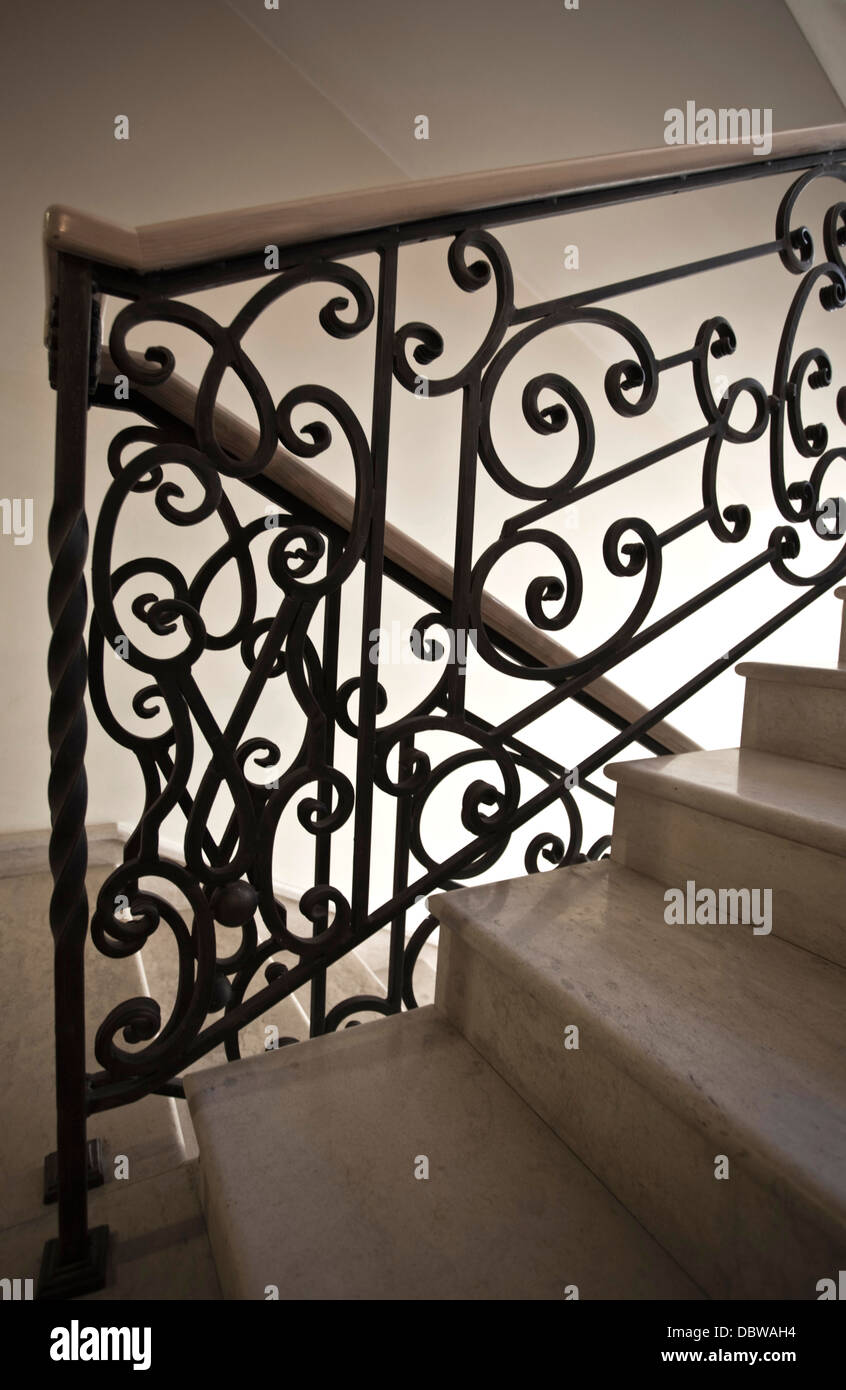 Wrought iron hand rail hi-res stock photography and images - Alamy