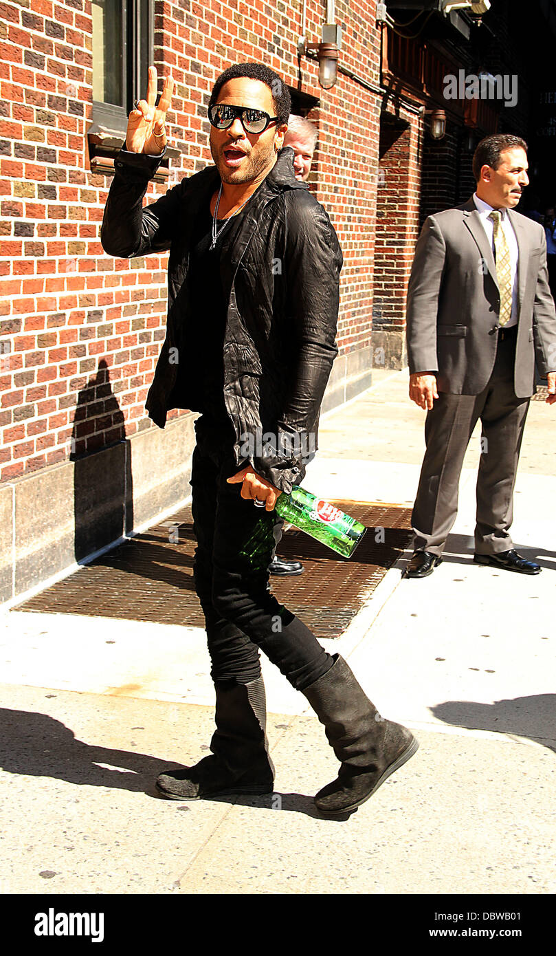 Lenny Kravitz 'The Late Show with David Letterman' at the Ed Sullivan Theater New York City, USA ...