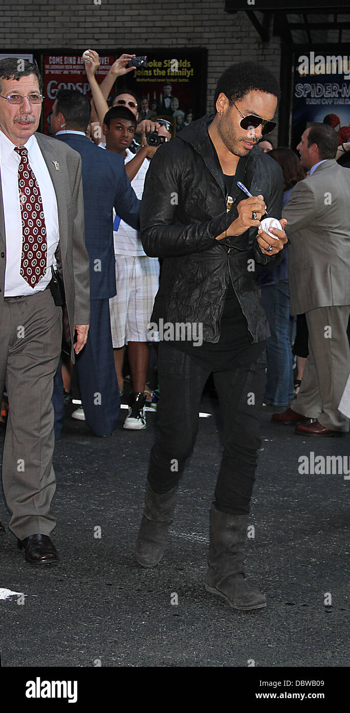 Lenny Kravitz 'The Late Show with David Letterman' at the Ed Sullivan ...