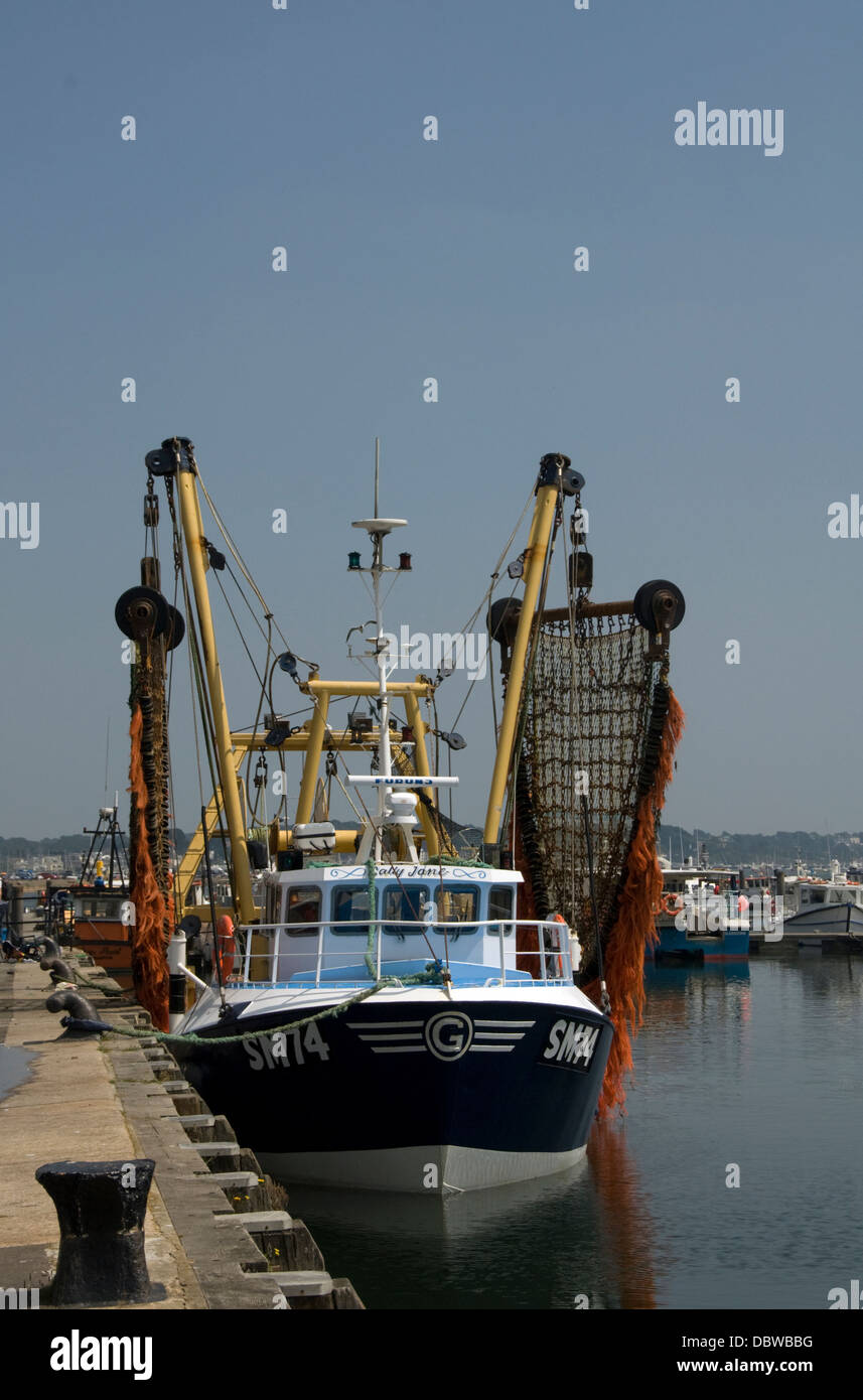 DORSET; POOLE HARBOUR; TRAWL AND NETS OF THE "SALLY JANE" FISHING ...