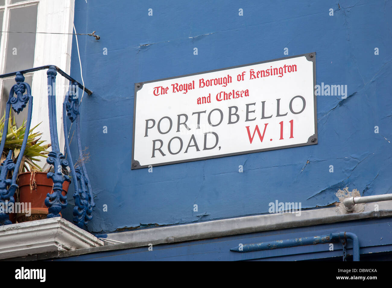 Portobello Road Sign; London; England; UK Stock Photo - Alamy