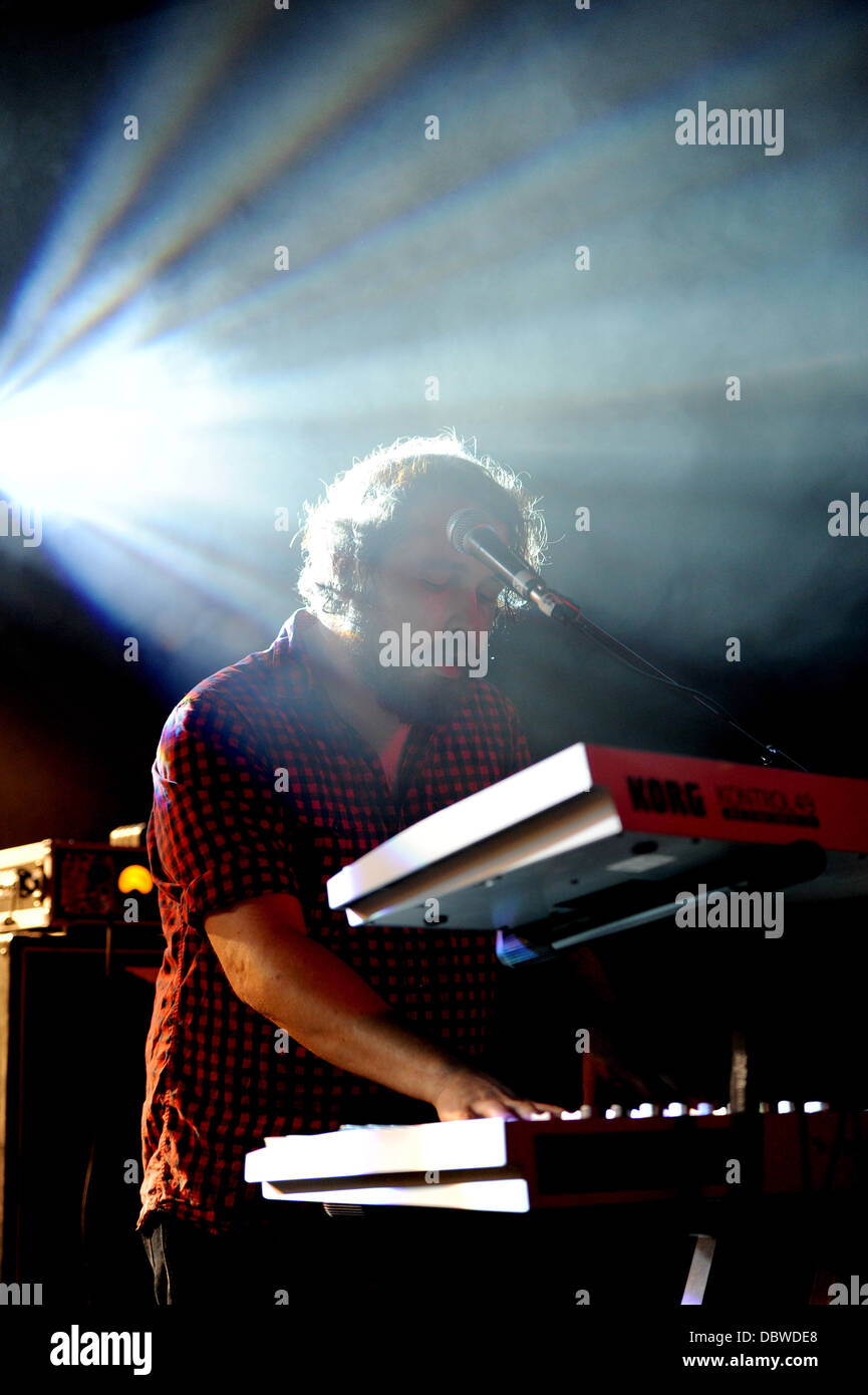 Ryan Schaefer of Royal Bangs performing live at the O2 Academy ...