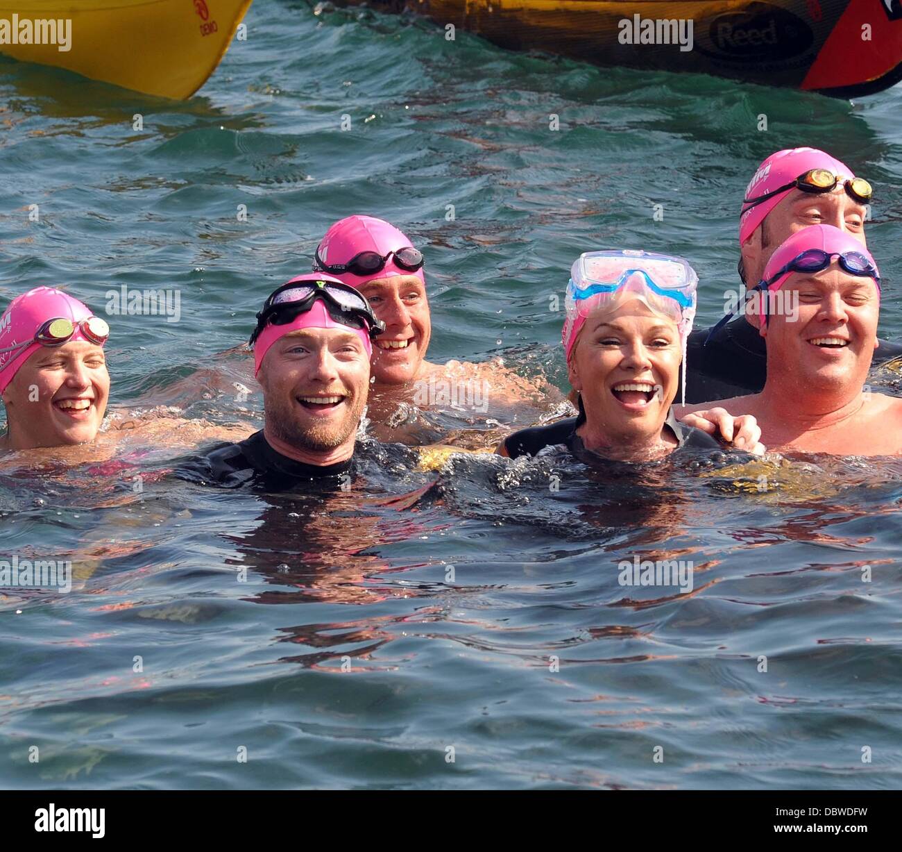 Singer Ronan Keating, TV presenters Jenny Frost and Jason Bradbury, and ...