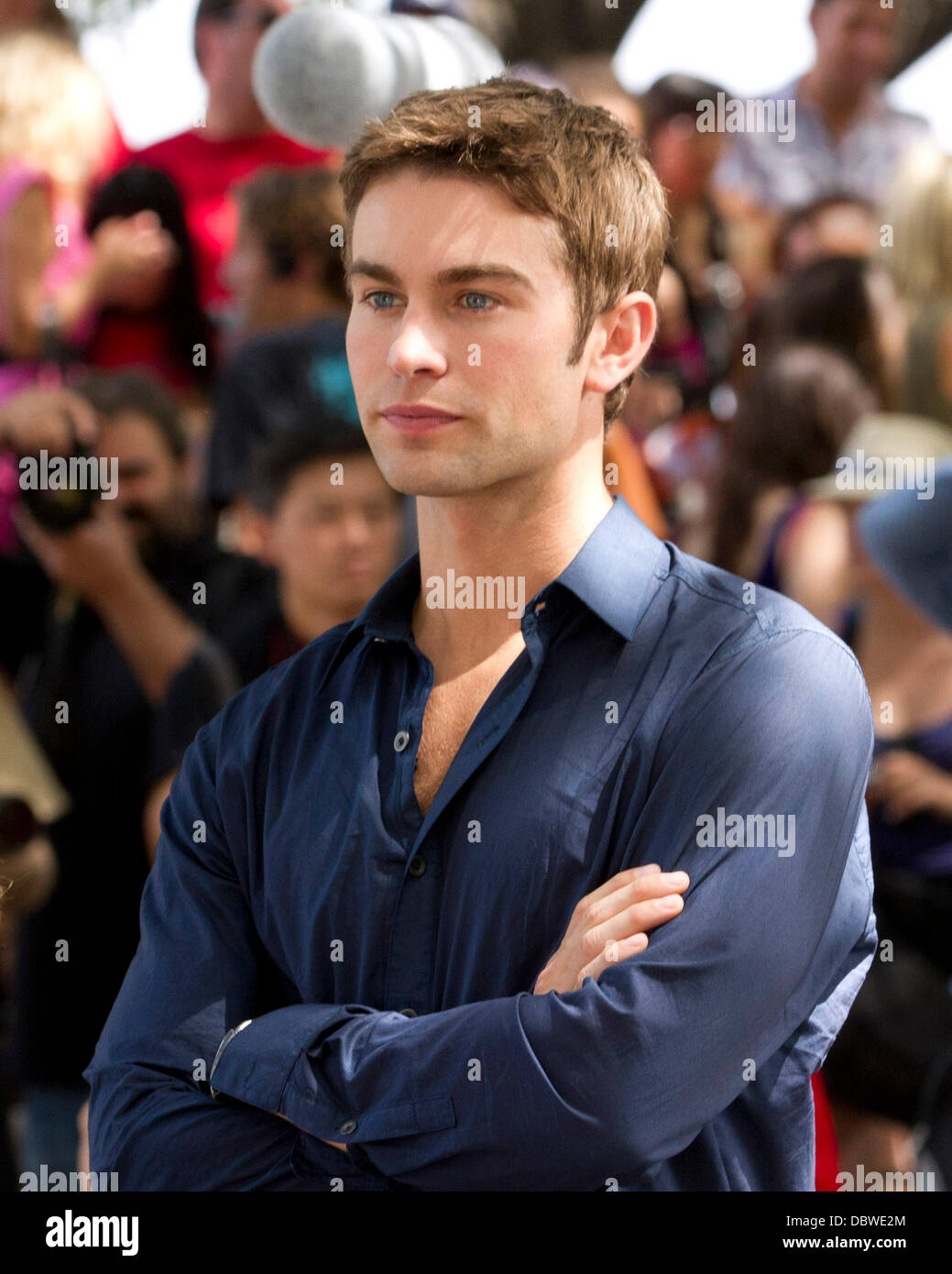 Chace Crawford on the set of 'Gossip Girl' shooting on location in ...