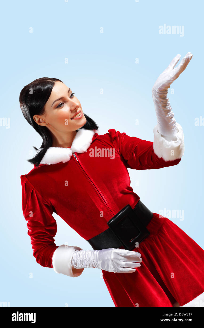 pretty santa girl Stock Photo - Alamy
