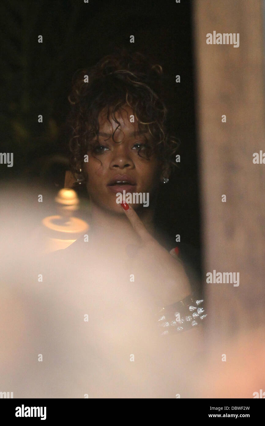 Rihanna takes her younger brother Rajad to Nordstrom at The Grove to ...