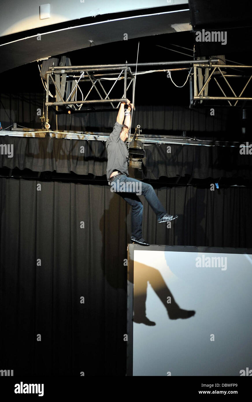 British adventurer Bear Grylls makes a dramatic entrance during 'Bear ...