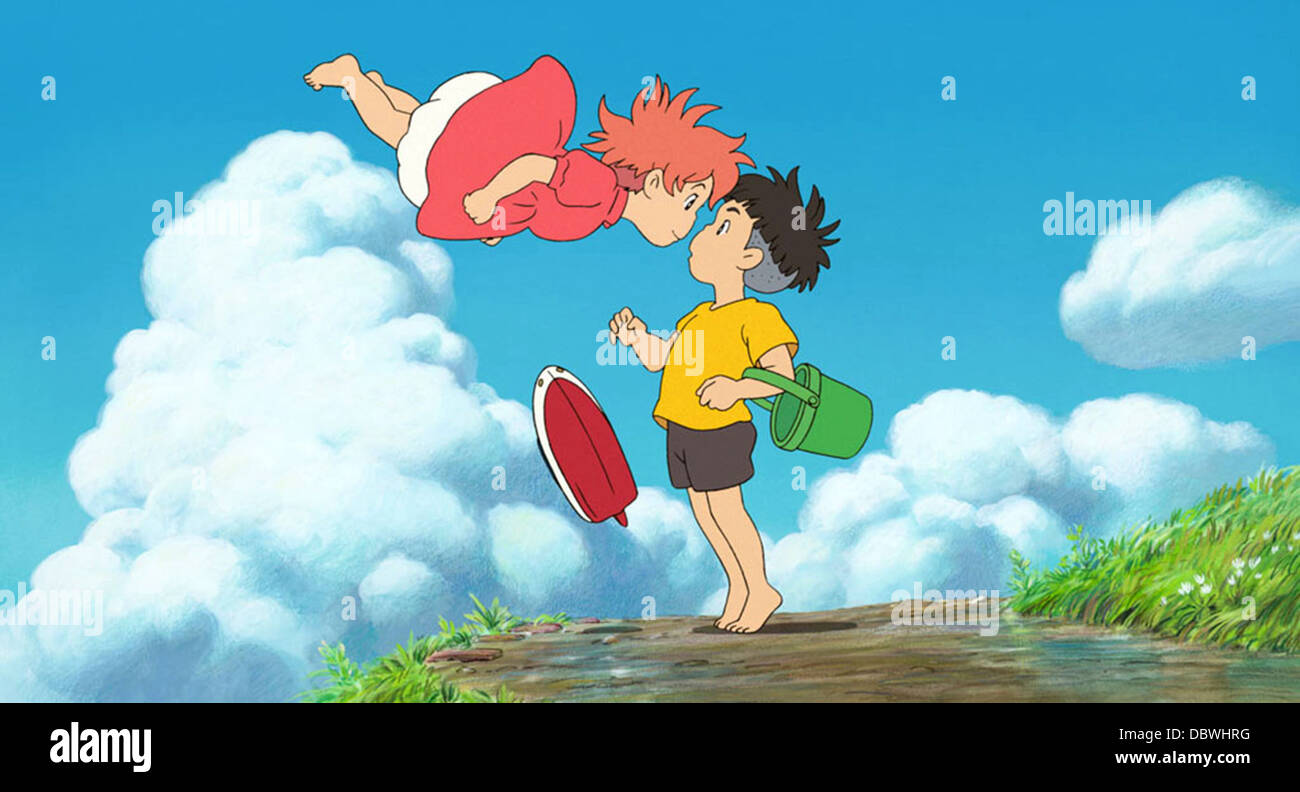 Ponyo En El Ponyo Vintage Kraft Paper Poster Ghibli Store