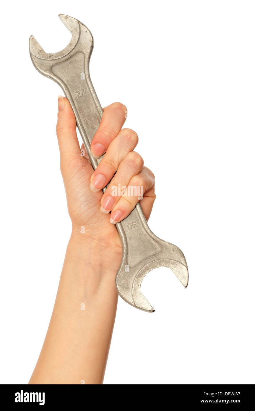 Hand Holding Broken Spanner Cut Out Stock Images & Pictures - Alamy