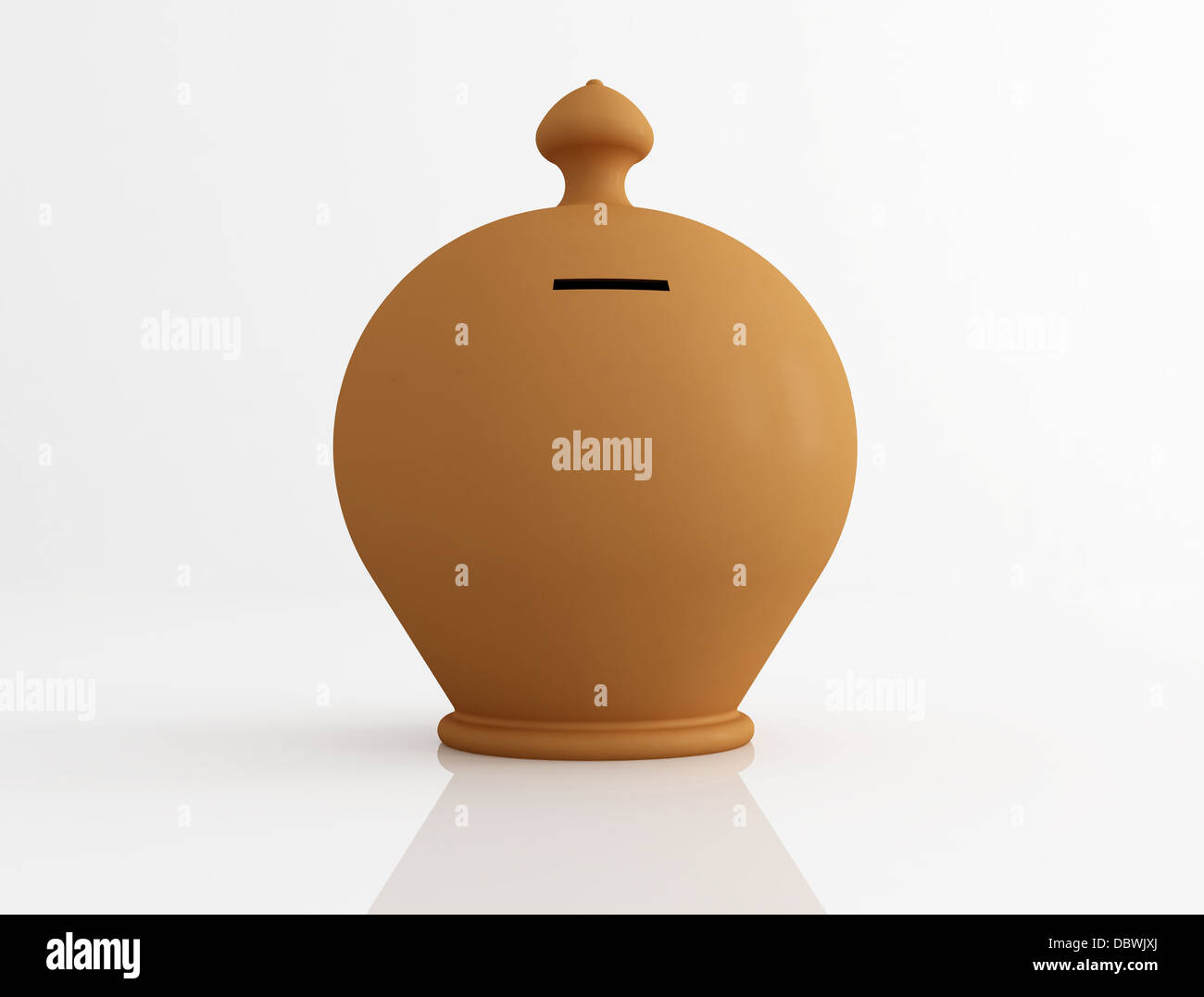 clay money-box isolated on white - rendering Stock Photo - Alamy