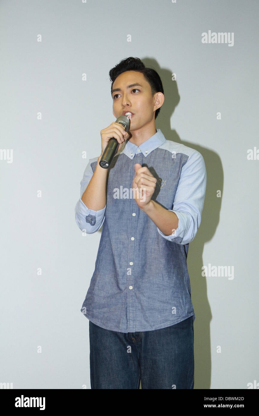 Taipei, China. 4th Aug, 2013. Singer Yoga Lin attends the press ...