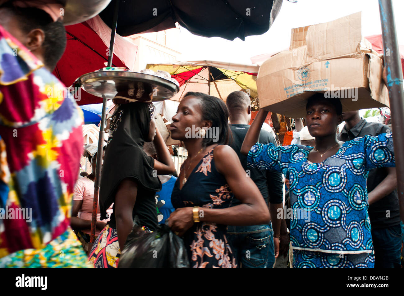 Central market scene, Lome, Togo Stock Photo - Alamy