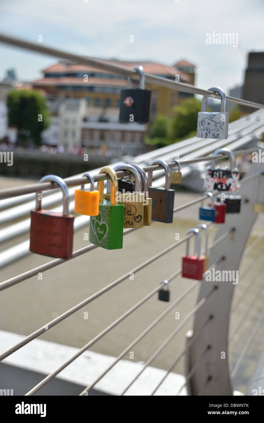 Millennium Bridge London Love Locks