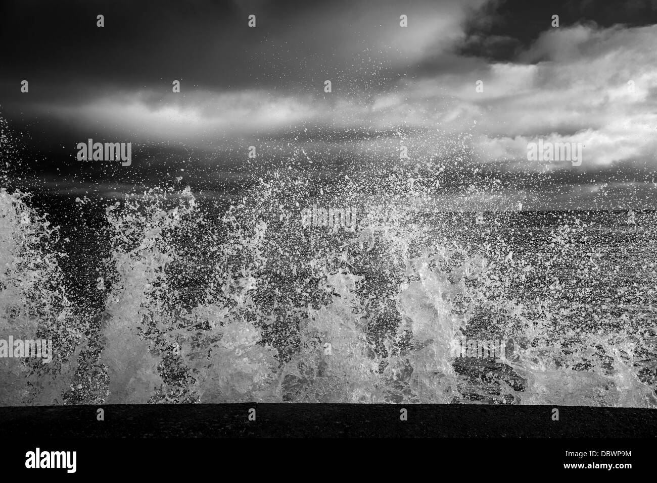 Water against wall Black and White Stock Photos & Images - Alamy