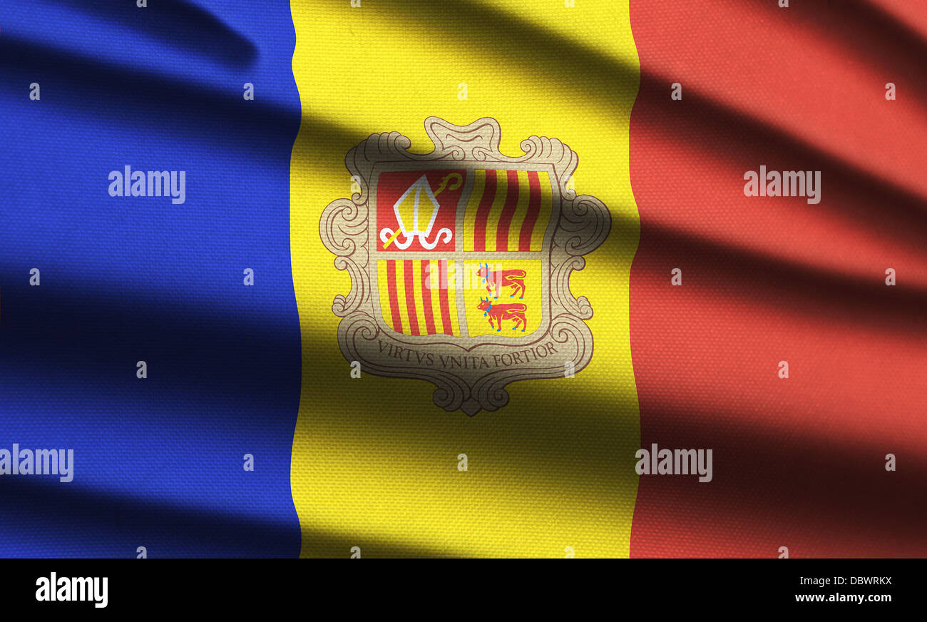 Flag of Andorra Stock Photo - Alamy