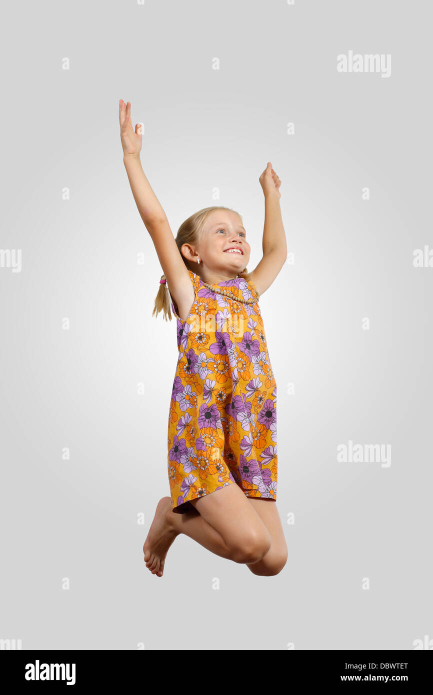 happy kid jumping Stock Photo - Alamy