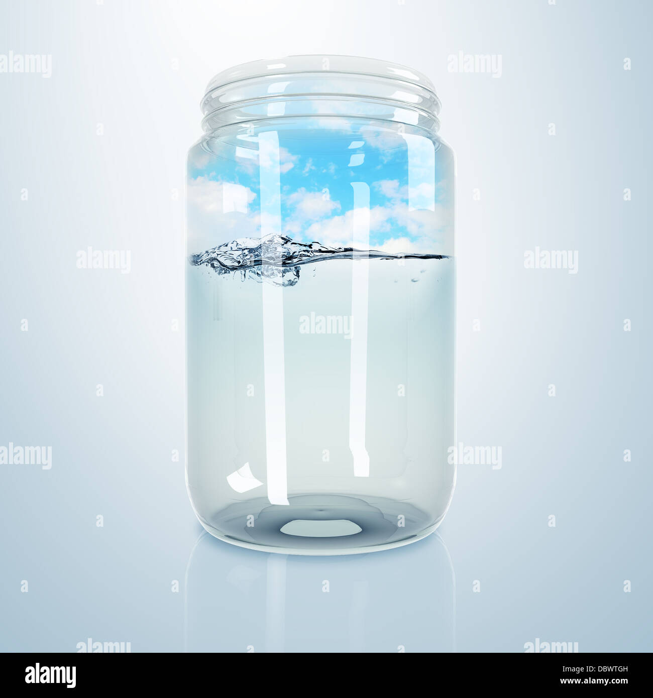 Ocean inside a glass jar Stock Photo - Alamy