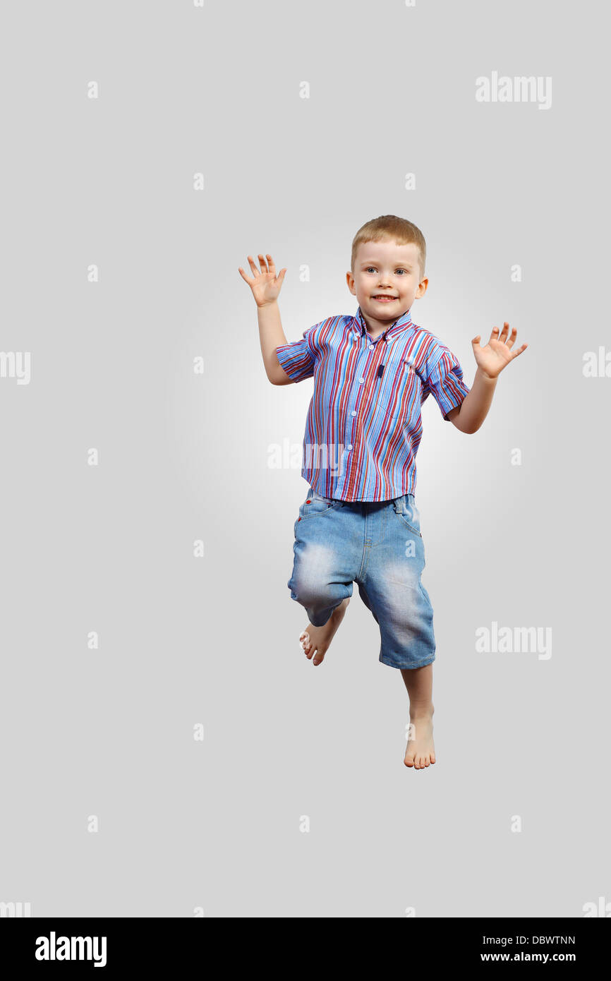 happy kid jumping Stock Photo - Alamy