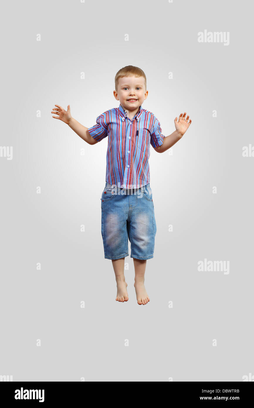 happy kid jumping Stock Photo - Alamy