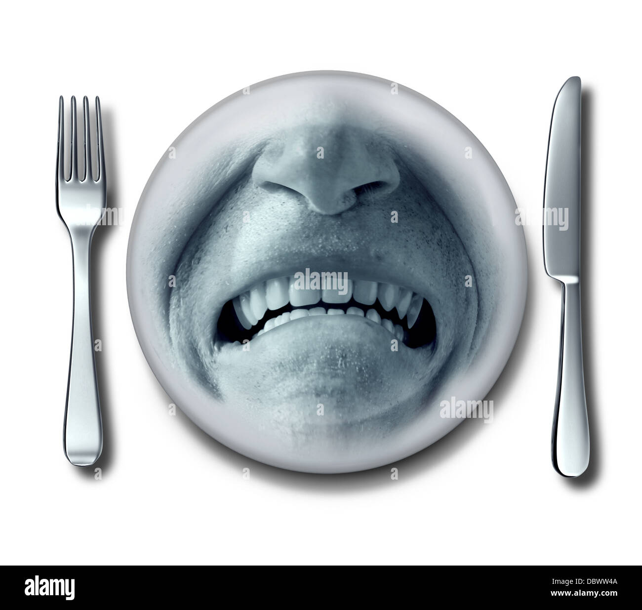 Angry customer restaurant Cut Out Stock Images & Pictures - Alamy