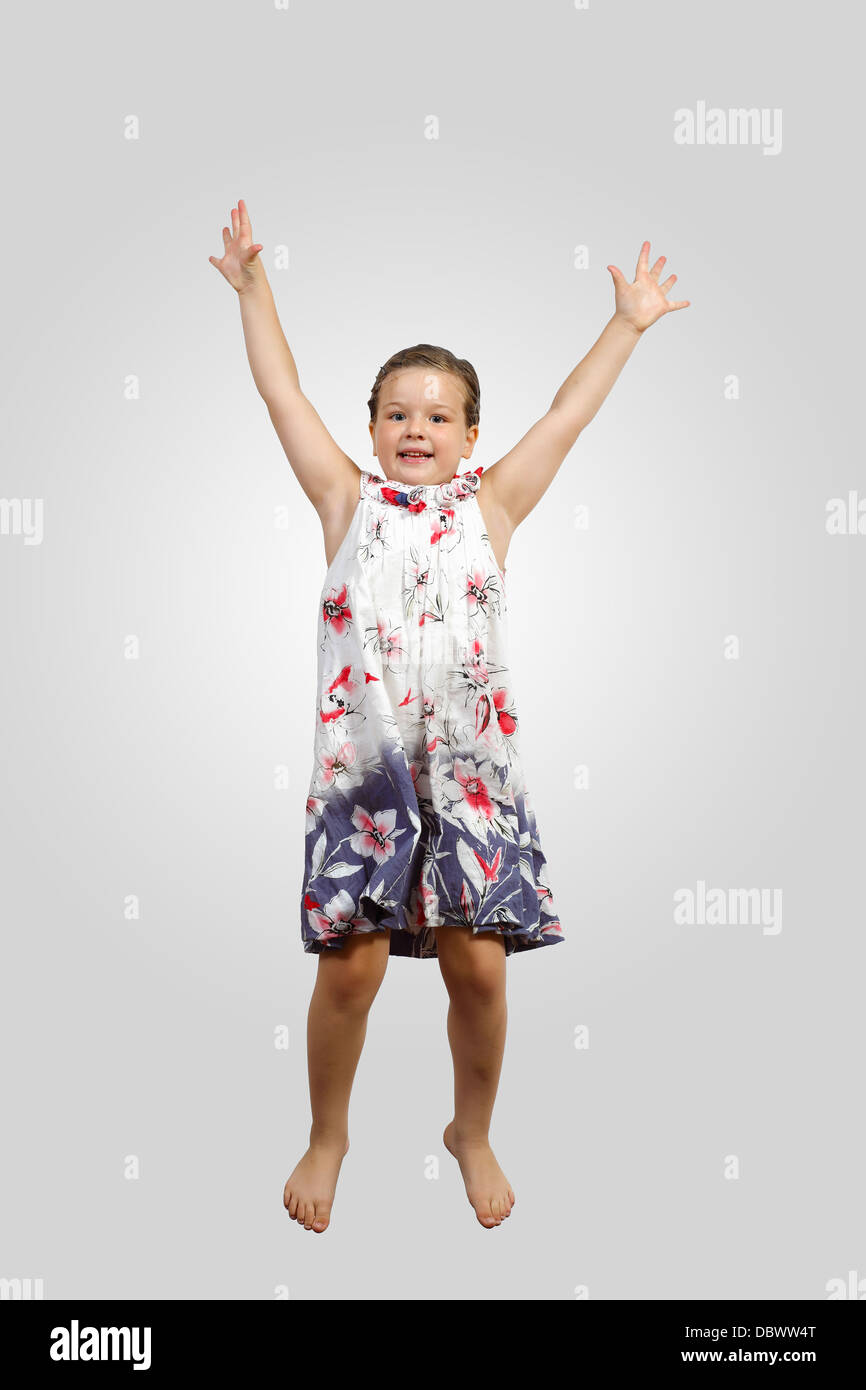 happy kid jumping Stock Photo - Alamy