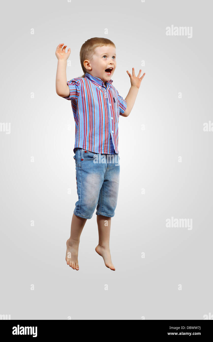 happy kid jumping Stock Photo - Alamy