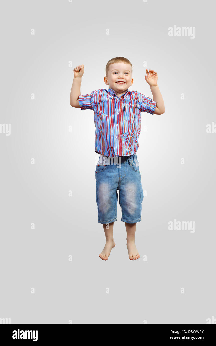 happy kid jumping Stock Photo - Alamy