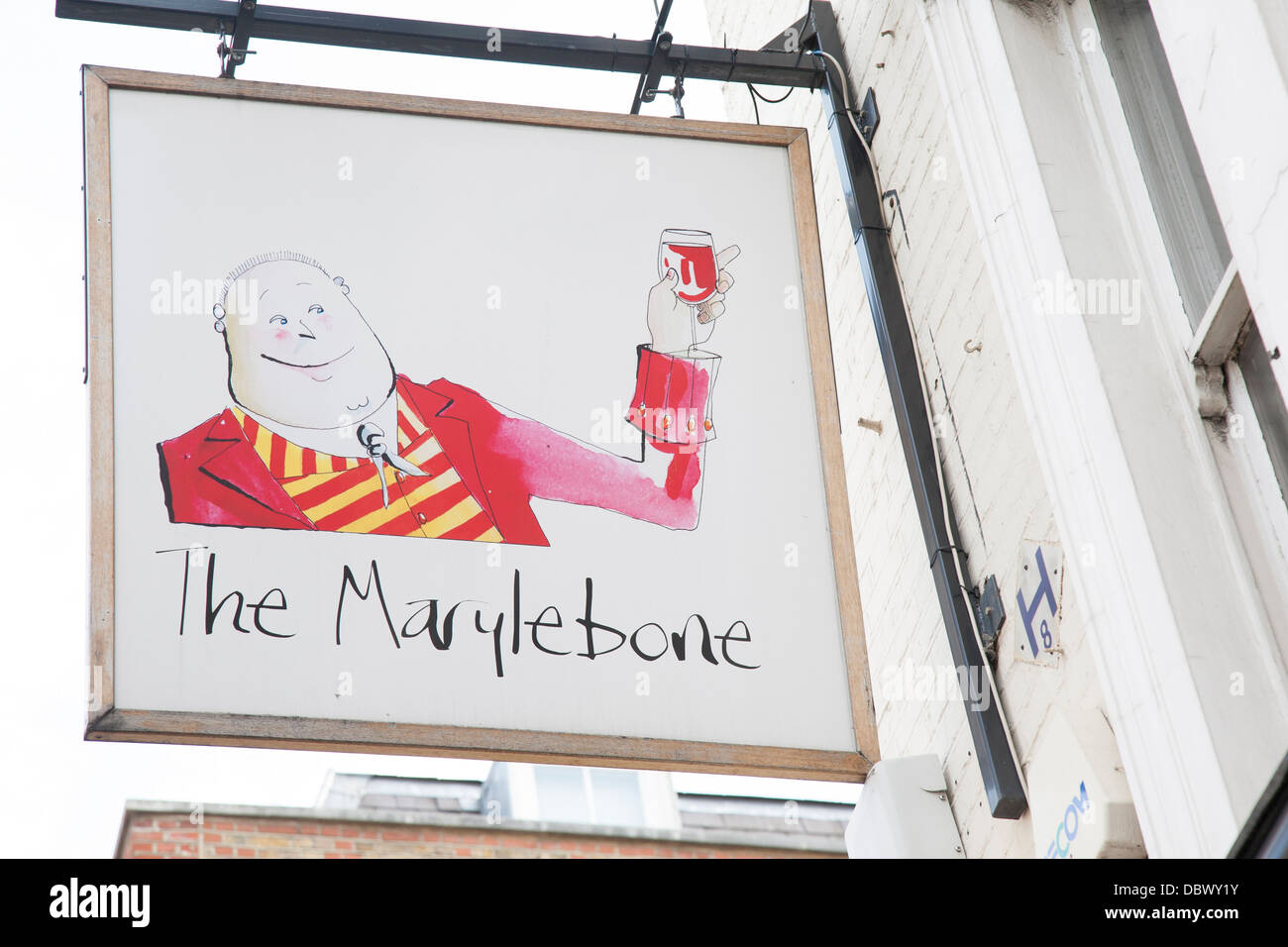 The Marylebone Pub Sign, Marylebone High Street, London, England, UK ...