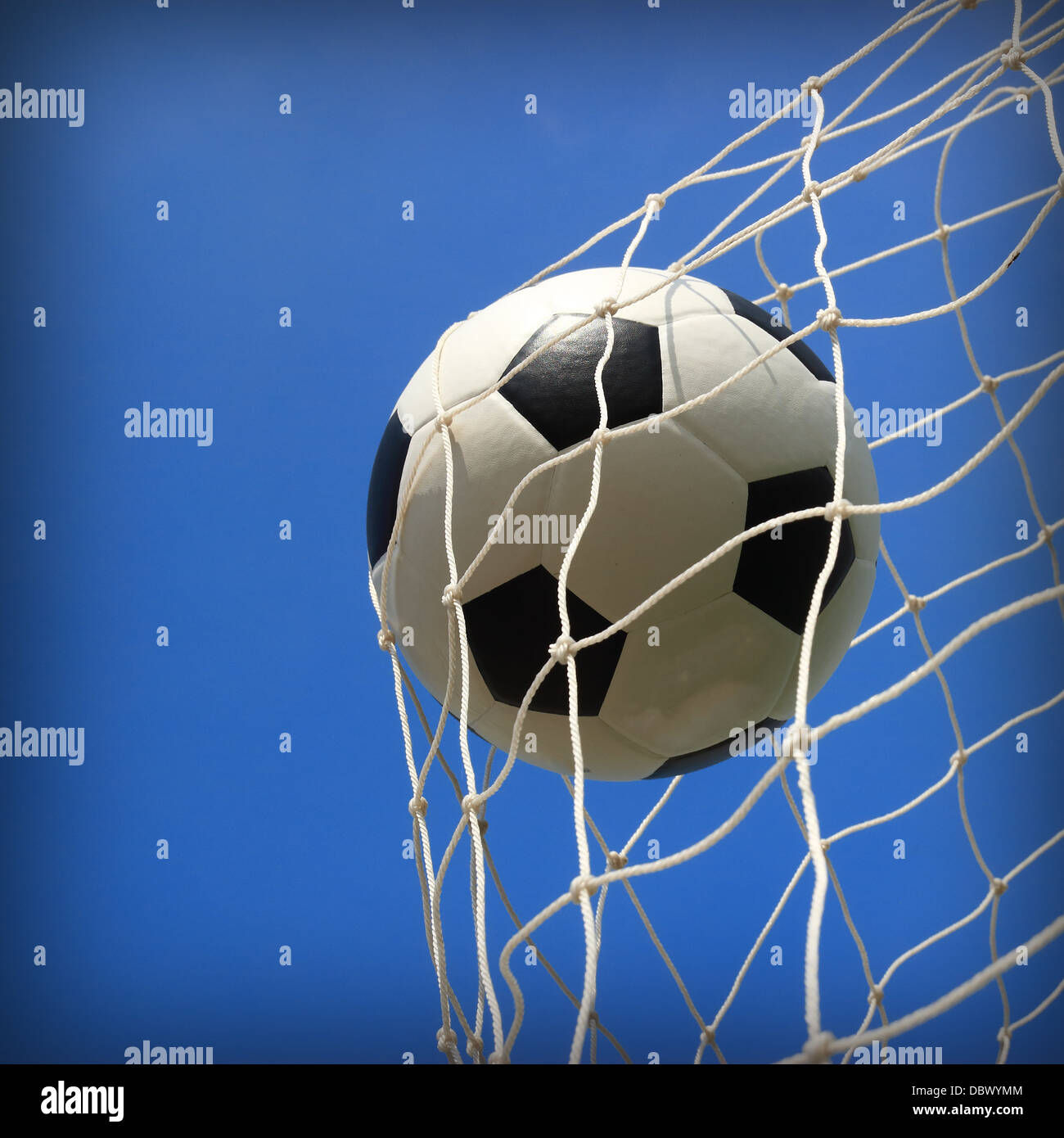 soccer ball in net Stock Photo - Alamy