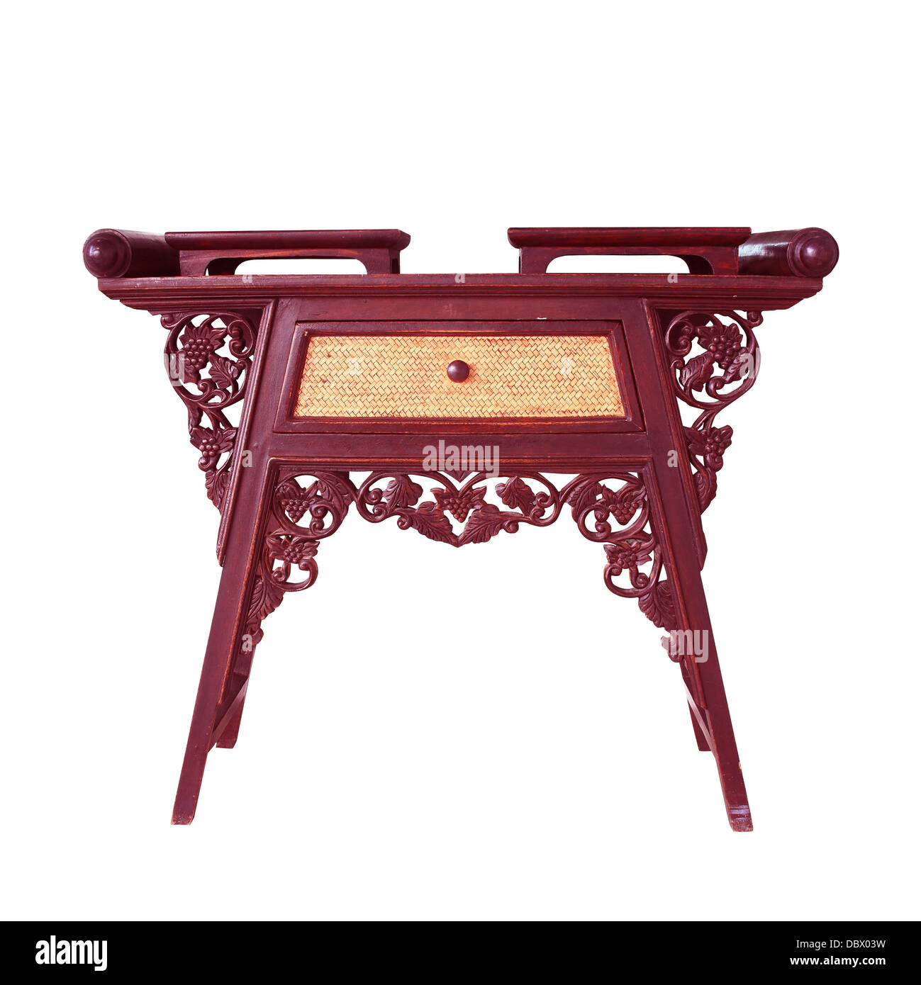 classic table. isolated on white Stock Photo - Alamy