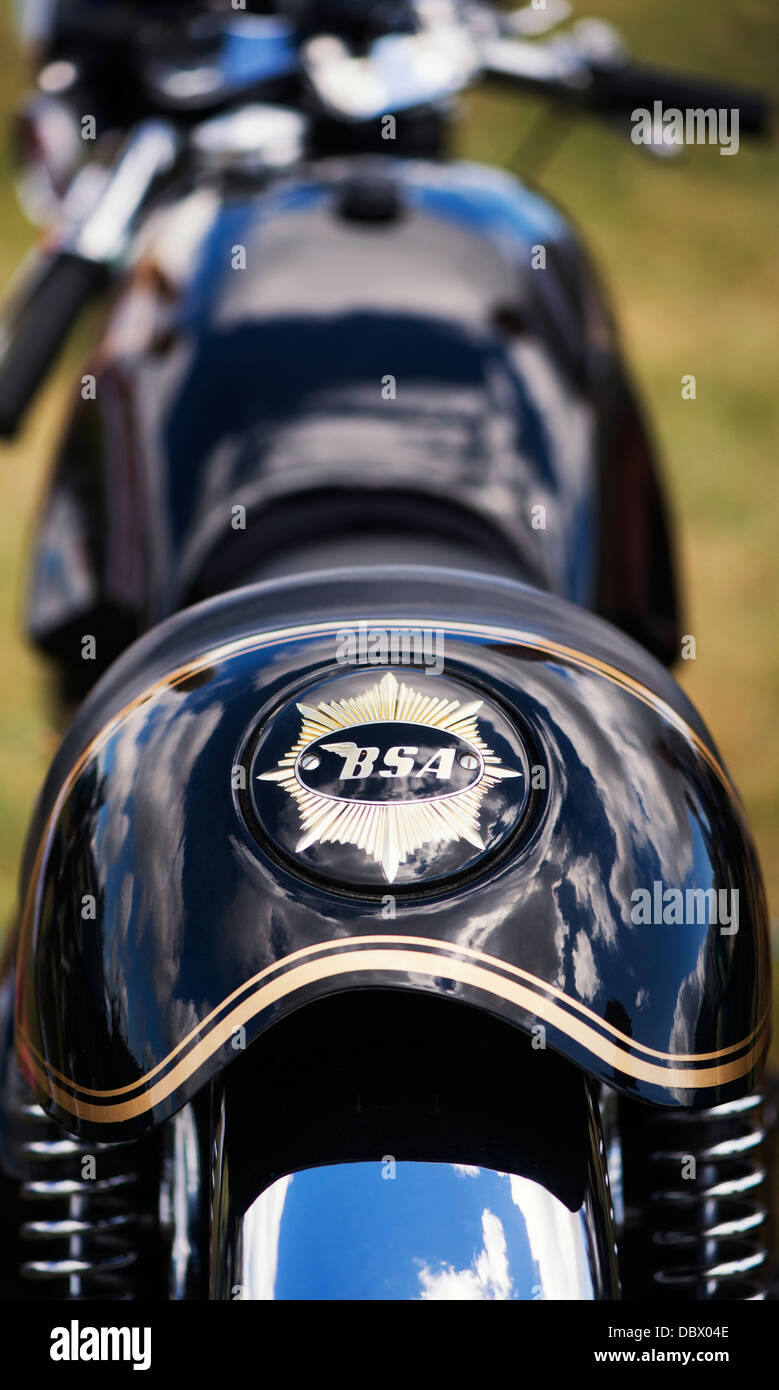 Black BSA cafe racer. Classic british motorcycle Stock Photo - Alamy