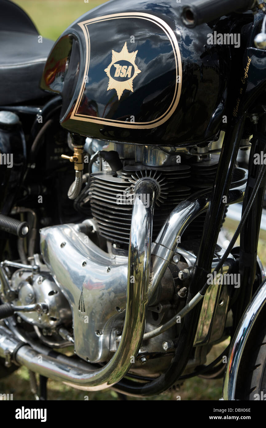 Black BSA cafe racer. Classic british motorcycle Stock Photo - Alamy