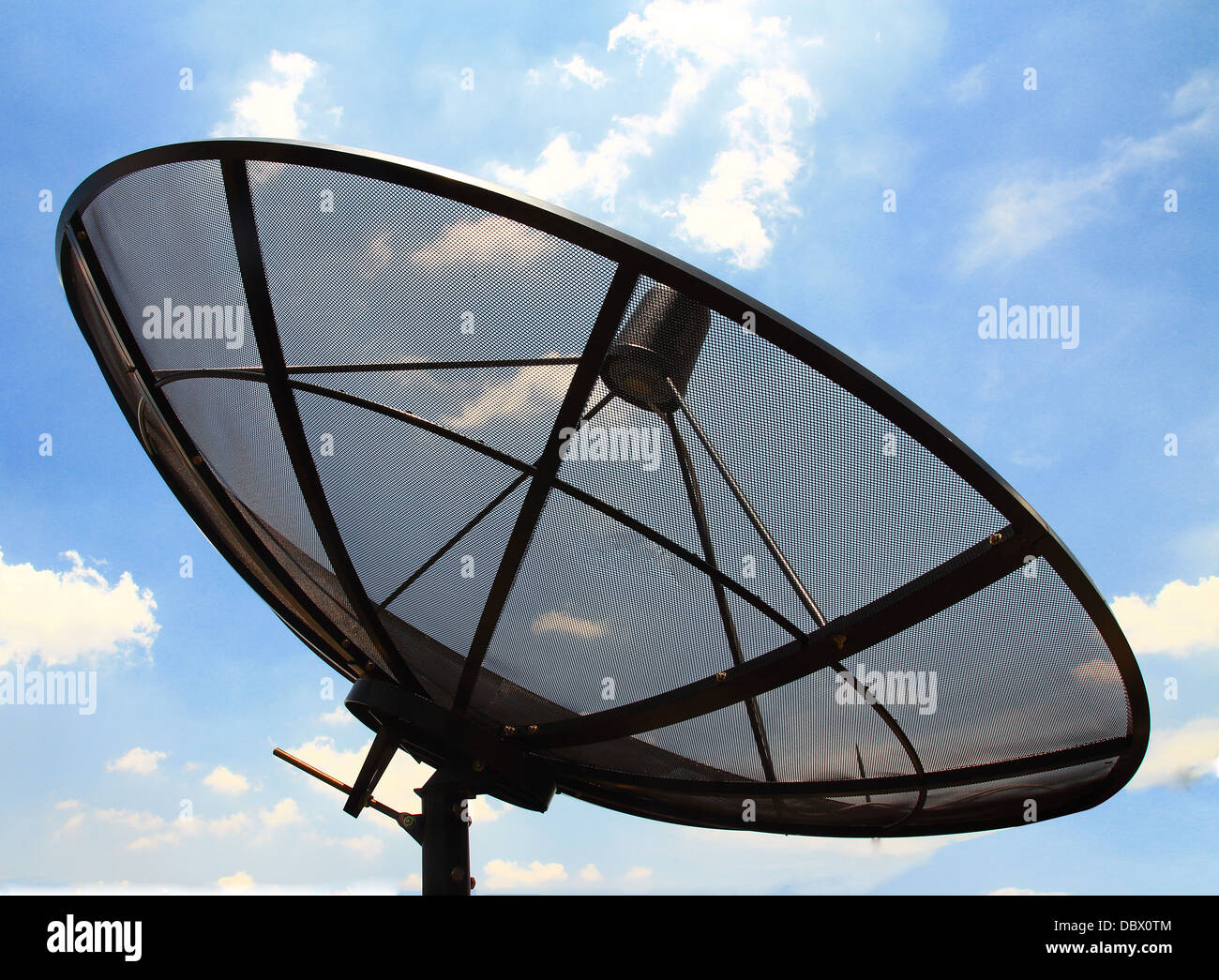 Satellite dish transmission data Stock Photo - Alamy