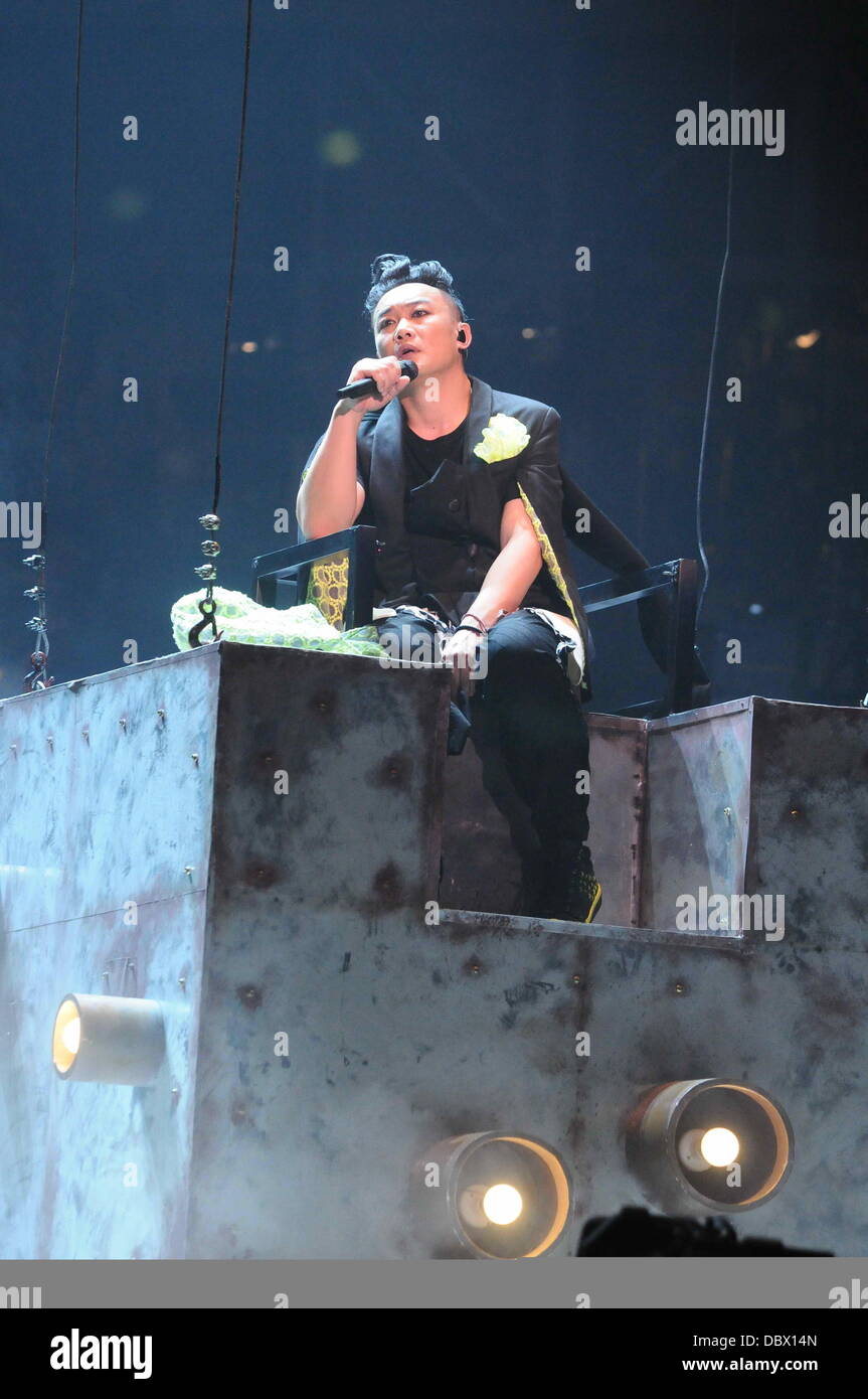 Singer Eason Chan hold his personal concert in Hong Kong,China on ...