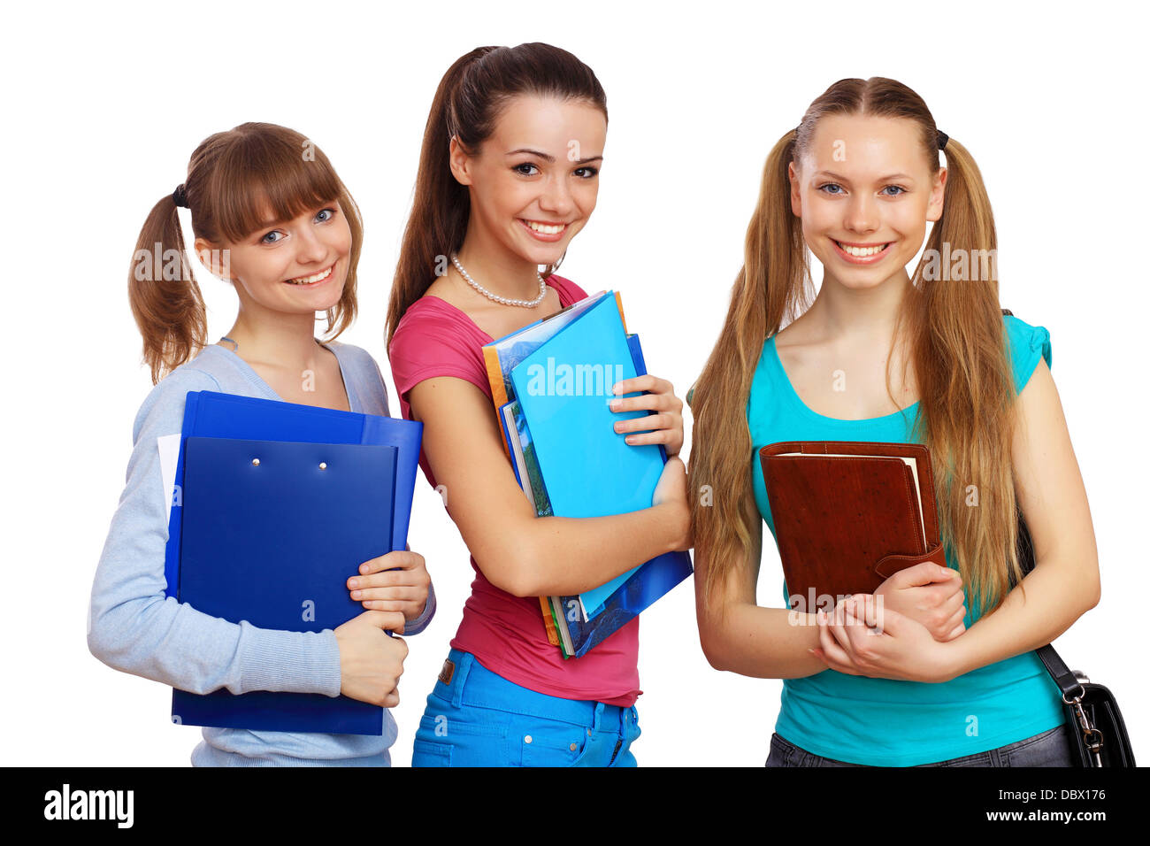 Happy student with books Stock Photo - Alamy