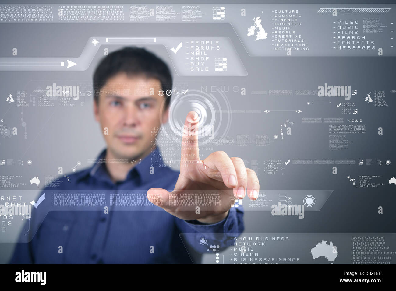 Touch screen technology Stock Photo - Alamy