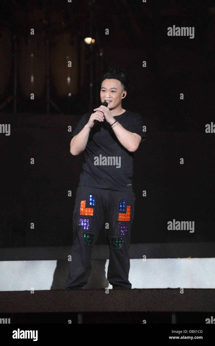 Singer Eason Chan hold his personal concert in Hong Kong,China on ...