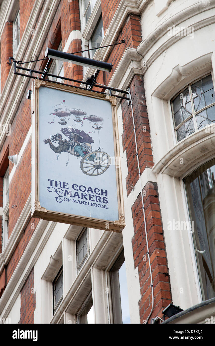 Coach Makers Pub Sign; Marylebone, London; England; UK Stock Photo - Alamy