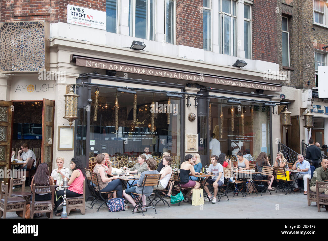 Ayoush Restaurant; James Street; London; England; UK Stock Photo - Alamy
