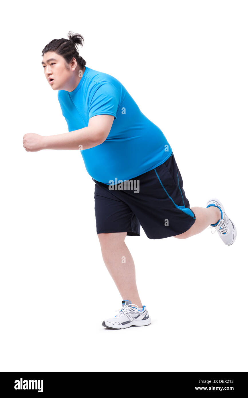 Overweight young asian man running hi-res stock photography and images ...