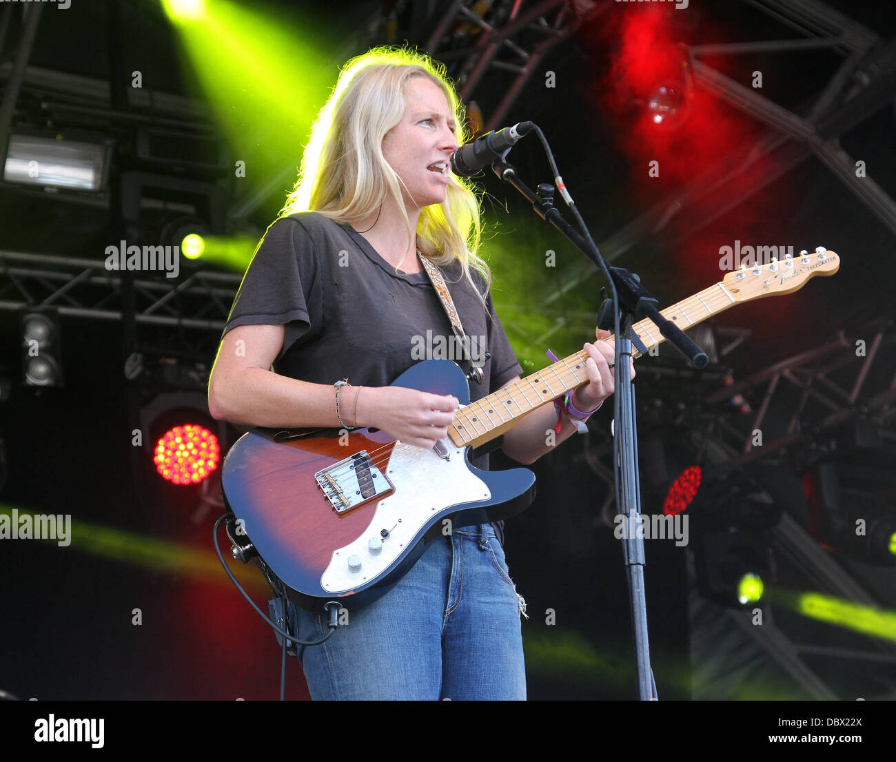 American singer Lissie at Camp Bestival, Lulworth Castle, Dorset ...