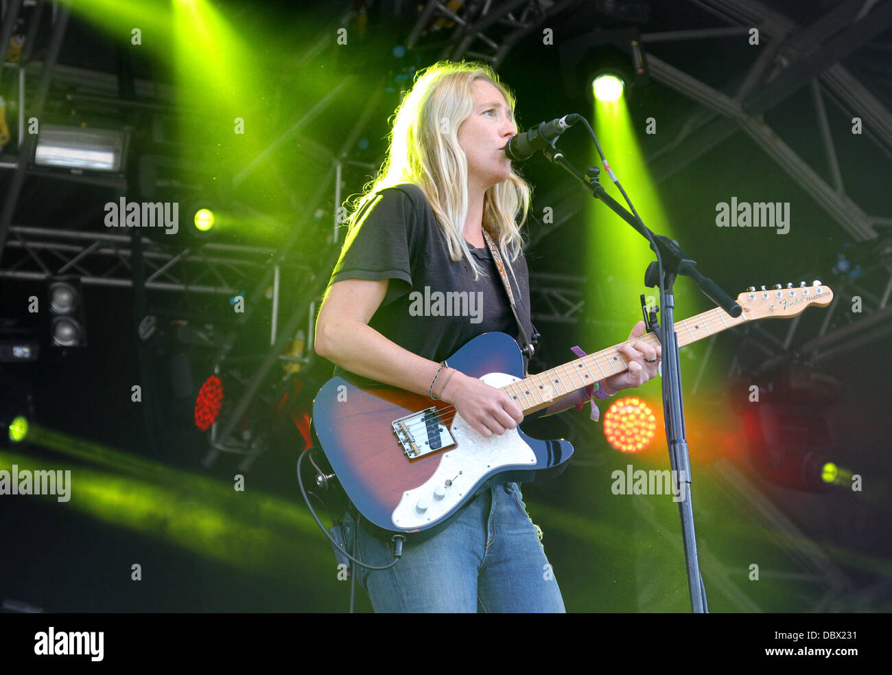 American singer Lissie at Camp Bestival, Lulworth Castle, Dorset ...