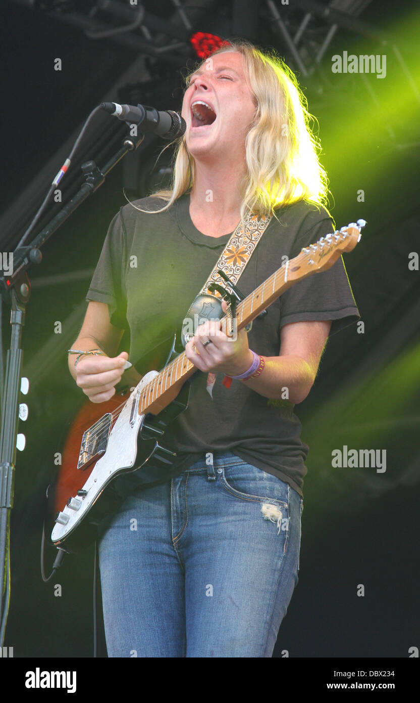 American singer Lissie at Camp Bestival, Lulworth Castle, Dorset ...