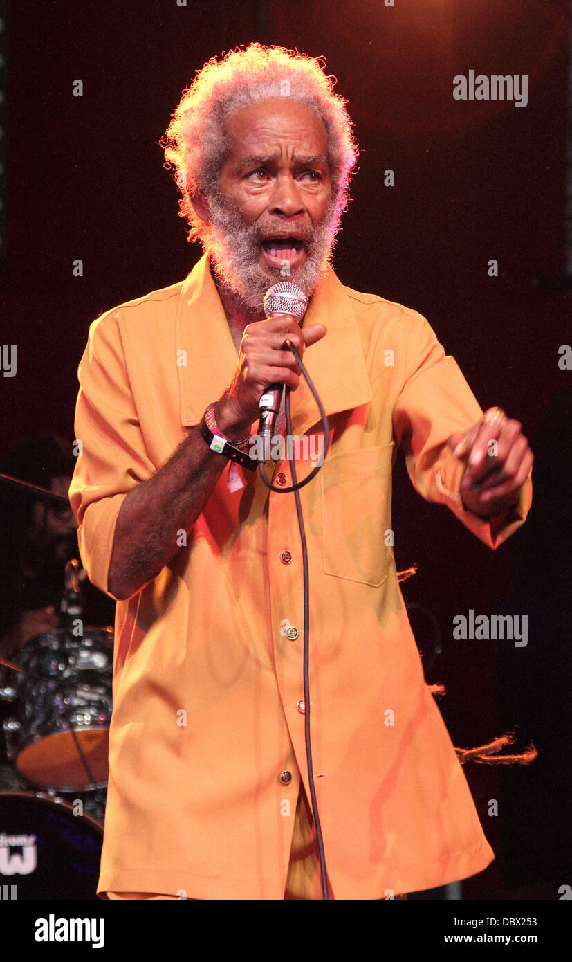 Reggae legend Max Romeo at Camp Bestival, Lulworth Castle, Dorset ...